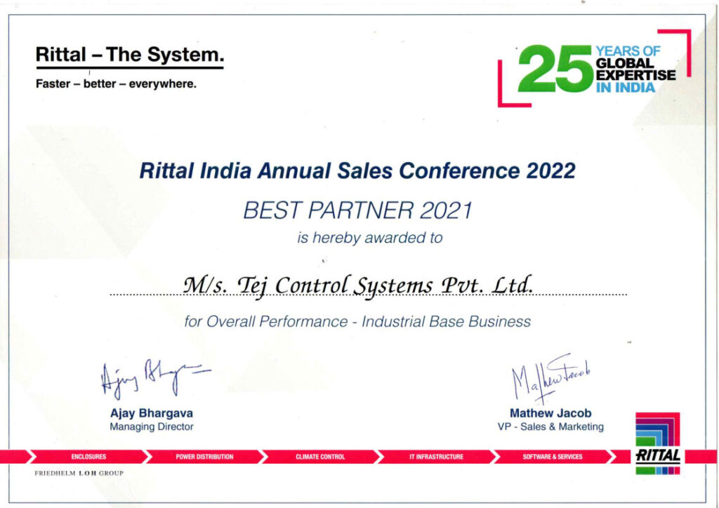 Awards & Certificates – tejcontrol